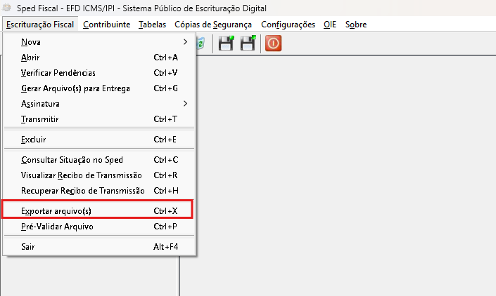 Exportação do arquivo EFD ICMS/IPI no PVA – Autoatendimento Contmatic