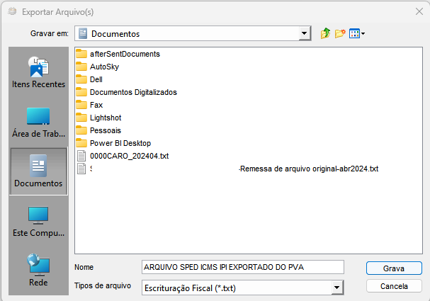 Exportação do arquivo EFD ICMS/IPI no PVA – Autoatendimento Contmatic