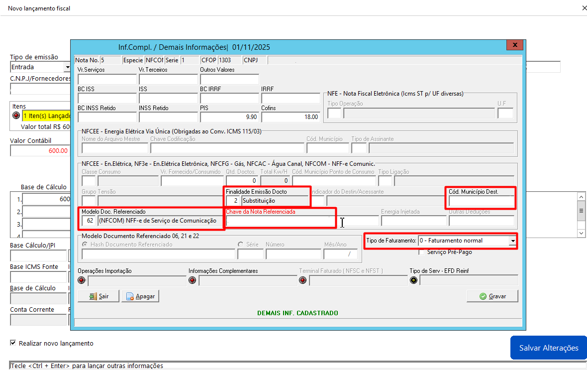 Lançamento da NFCom (modelo 62) – Autoatendimento Contmatic